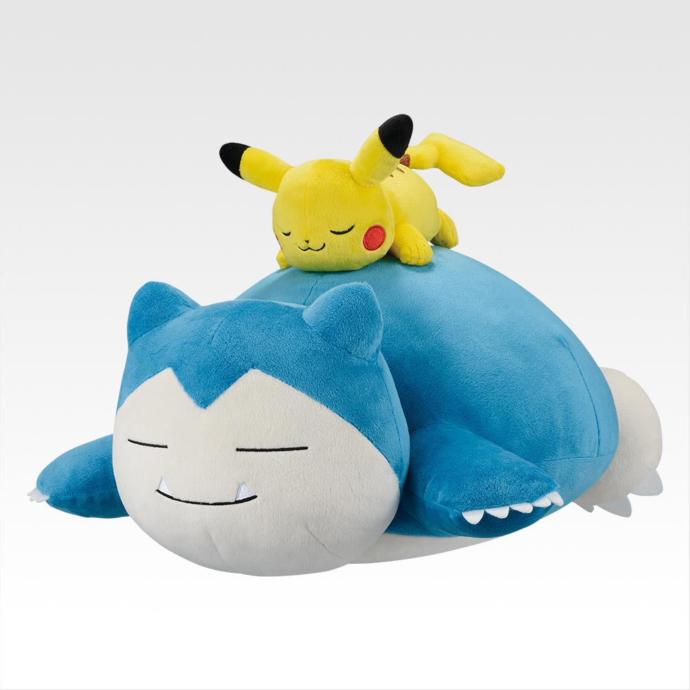 2025 Pokemon Collection Kuji Snorlax Pikachu Plush Let's Go For A Walk ...